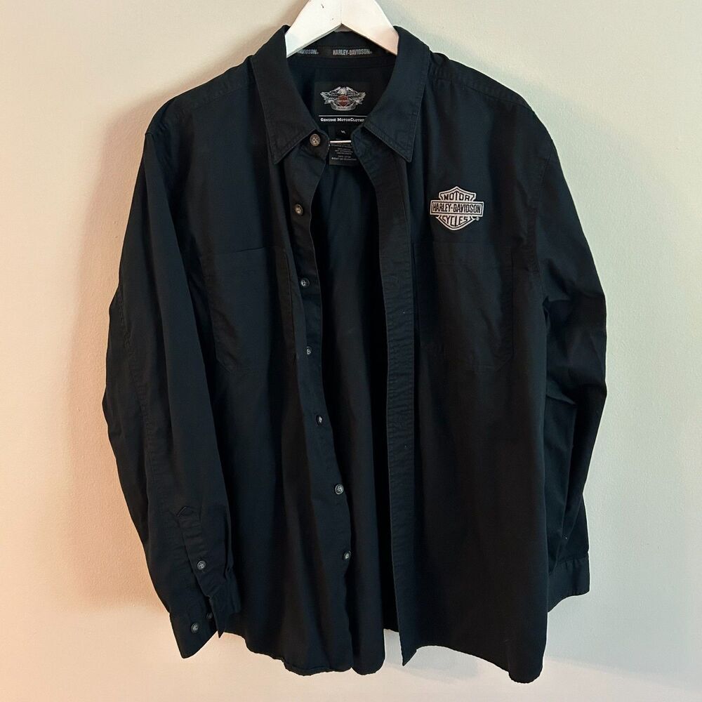 Harley Davidson Men's Mechanic Button Down Shirt Size… - Gem